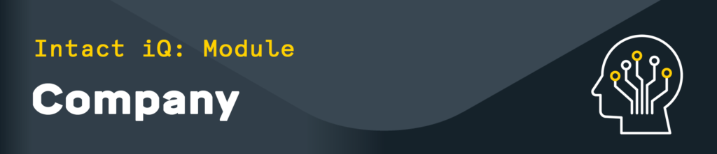 Company Module – Intact iQ Hub