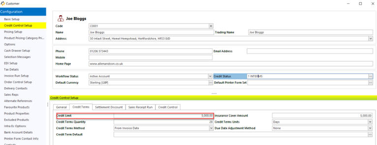 How to Create a Stop or Customer Credit Warning – Intact iQ Hub