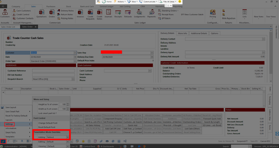 Open a Separate Tab For a Sales Order – Intact iQ Hub