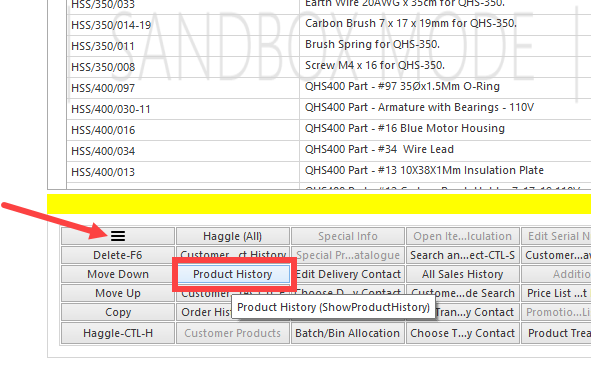 Product History in iQ – Intact iQ Hub