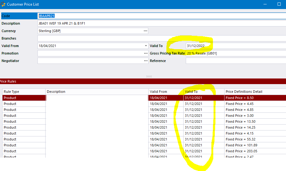 How to Update the Valid To Dates on Price List Rules – Intact iQ Hub