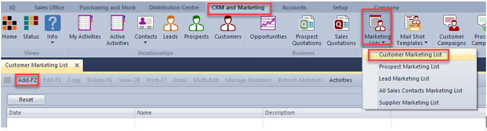 Creating Marketing Lists, Campaigns and Mailshots – Intact iQ Hub