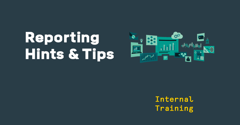 Internal Training: Reporting Hints and Tips – Intact iQ Hub
