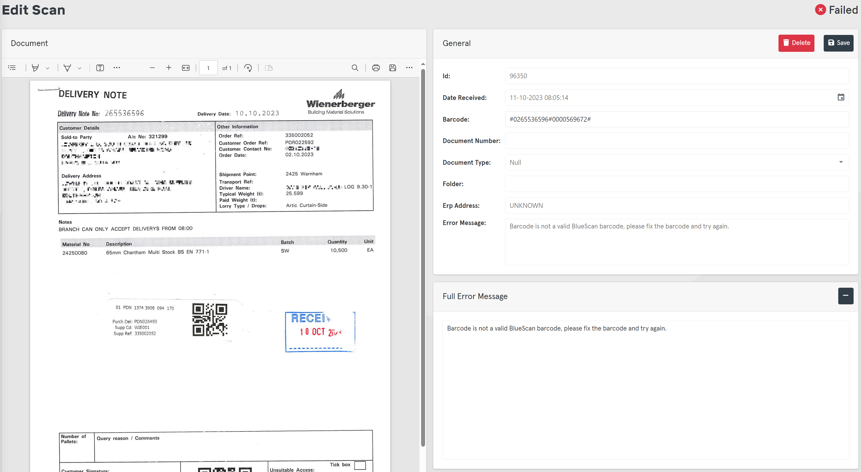 Edit Scanned Document – Intact iQ Hub