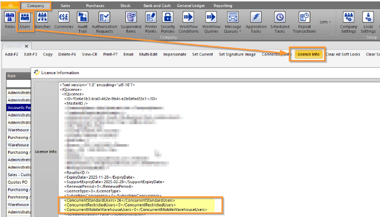 How to Check iQ Licences and Sign Off Users – Intact iQ Hub