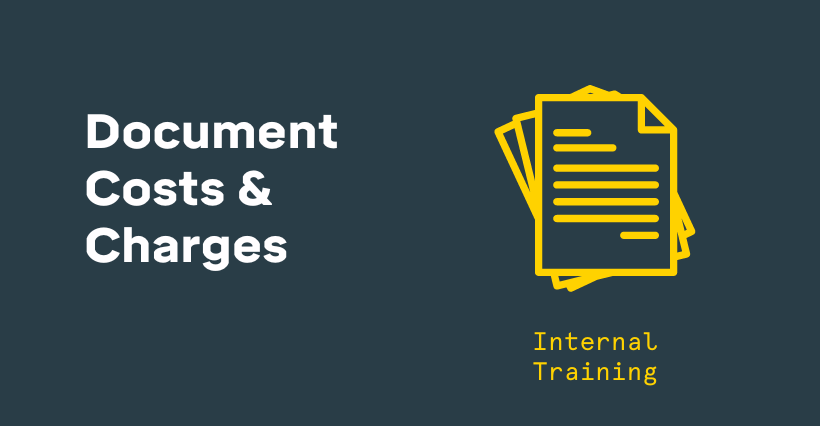 Internal Training: Document Costs & Charges – Intact iQ Hub