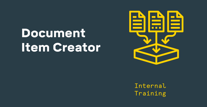 Internal Training: Document Item Creator – Intact iQ Hub